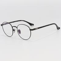 China Leisure and Artistic Circular Striped Blue Color Optical Prescription Multi Focus Buffs Luxury Brand Superior Quality Glasses for sale