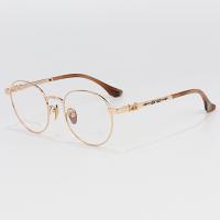 China Leisure and Artistic Circular Striped Blue Color Optical Prescription Multi Focus Buffs Luxury Brand Superior Quality Glasses for sale