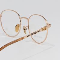 China Leisure and Artistic Circular Striped Blue Color Optical Prescription Multi Focus Buffs Luxury Brand Superior Quality Glasses for sale