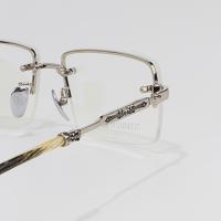 China New Read Half Frame Square Black Silver Color Optical Prescription Luxury Brand Fashion Light Custom logo Glasses Eyewear Frames for sale