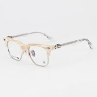China Marble White Frame Unisex Punk Style Square Semi-Rimless Marble Print Anti-Blue Light Blocking Prescription Reading Glasses for sale