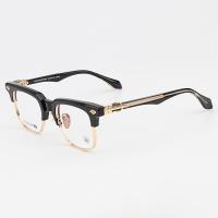 China Marble White Frame Unisex Punk Style Square Semi-Rimless Marble Print Anti-Blue Light Blocking Prescription Reading Glasses for sale