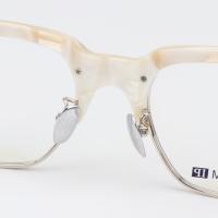 China Marble White Frame Unisex Punk Style Square Semi-Rimless Marble Print Anti-Blue Light Blocking Prescription Reading Glasses for sale
