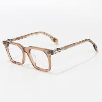 China New Full Frame Style Shape Lightweight Durable Gold Tortoiseshell Grey Green Tea Luxury Brand Men's Women Glasses Frame for Men for sale