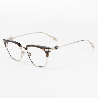 China Cool Classic Punk  Unisex Black Gold Optical Presbyopia Multifocal Luxury Brand Men's Prescription Eye Glasses Fashion for Women for sale