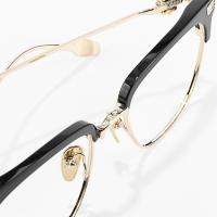 China Cool Classic Punk  Unisex Black Gold Optical Presbyopia Multifocal Luxury Brand Men's Prescription Eye Glasses Fashion for Women for sale