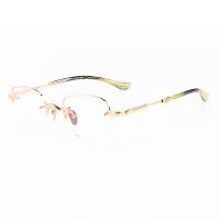 China Luxury Brand Silver Black Half Frame Anti Blue Light Glasses Frame Optical Prescription Reading Reflective Men Glasses Luxury for sale