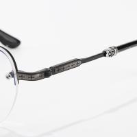 China Luxury Brand Silver Black Half Frame Anti Blue Light Glasses Frame Optical Prescription Reading Reflective Men Glasses Luxury for sale