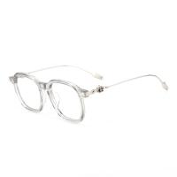 China Irregular Shape Black Silver Color Punk Full Rim Optical Prescription Presbyopia Multifocal Lightweight Glasses Order Online for sale