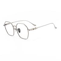 China Fine Framed Pure Titanium Luxury Brand Optical Prescription Presbyopia Polygon Fashion for Men Kitchen Design Male Glasses Shop for sale