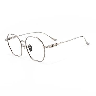 China Fine Framed Pure Titanium Luxury Brand Optical Prescription Presbyopia Polygon Fashion for Men Kitchen Design Male Glasses Shop for sale