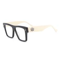 China Cool Handsome Thick Black White Transparent Full Rim Durable Optical Prescription Presbyopia Glasses Eyeglasses Frames for Men for sale