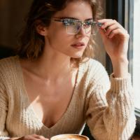 China Retro Versatile Half Frame Anti Blue Light Black Silver Optical Prescription Presbyopia Multi Focus Luxury Brand Light Glasses for sale