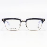 China Retro Versatile Half Frame Anti Blue Light Black Silver Optical Prescription Presbyopia Multi Focus Luxury Brand Light Glasses for sale