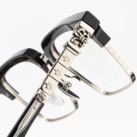 China Retro Versatile Half Frame Anti Blue Light Black Silver Optical Prescription Presbyopia Multi Focus Luxury Brand Light Glasses for sale