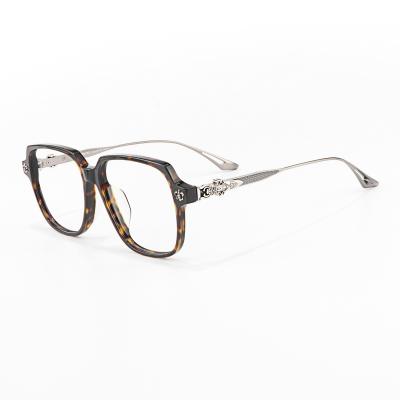 China Beautiful Trend Designer Glasses Famous Brands Men Acetate Luxury Brand Optical Prescription Long-distance Multifocal Glasses for sale