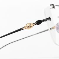 China Large Size Pattern Matte Retro Modern Design Pilot Frameless Optical Prescription Presbyopia Women's Luxury Brand Glasses Frame for sale