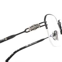 China Beautiful Versatile Cross Flower Half Frame Black Gold Silver Optical Prescription Presbyopia Multi Focus Luxury Brand Glasses for sale