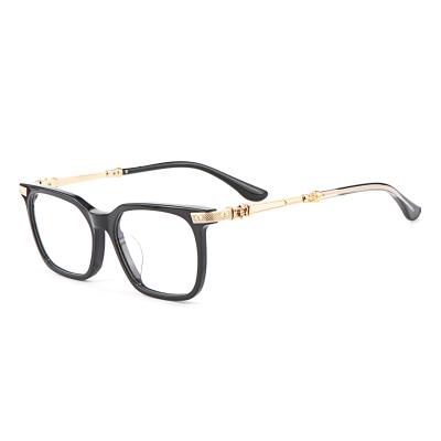 China Vintage Large Frame Silver Gray Green Optical Prescription Presbyopia Multi Focus Luxury Brand Stylish Computer Glasses Frames for sale