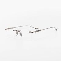 China Top Reader Grade Pure Titanium Black Gold Gun Silver Optical Prescription Luxury Brand Frameless Wholesale Glasses Manufacturer for sale