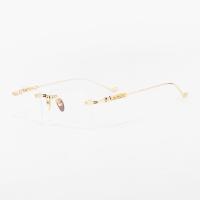 China Top Reader Grade Pure Titanium Black Gold Gun Silver Optical Prescription Luxury Brand Frameless Wholesale Glasses Manufacturer for sale