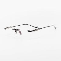 China Top Reader Grade Pure Titanium Black Gold Gun Silver Optical Prescription Luxury Brand Frameless Wholesale Glasses Manufacturer for sale
