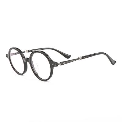 China Literature Round Frame Tortoiseshell Transparent Optical Prescription Presbyopia Women Girl Wholesale Customization Glasses for sale