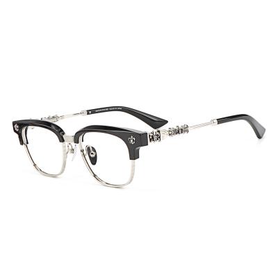 China Gentleman Half Frame Black Gold Tortoise Transparent Green Optical Prescription Presbyopia Multifocal Luxury Glasses for Women for sale