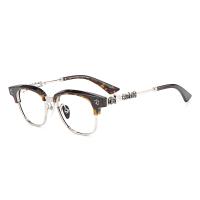 China Gentleman Half Frame Black Gold Tortoise Transparent Green Optical Prescription Presbyopia Multifocal Luxury Glasses for Women for sale
