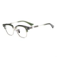 China Gentleman Half Frame Black Gold Tortoise Transparent Green Optical Prescription Presbyopia Multifocal Luxury Glasses for Women for sale