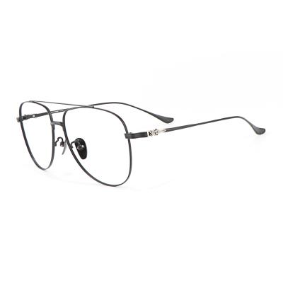 China Luxury Brand Pure Titanium Lightweight Anti Blue Light pilot Optical Prescription Presbyopia Multifocal Myopia Glasses for Men for sale