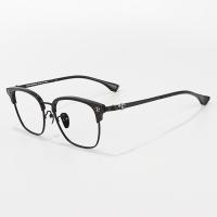 China 2025 New Years Titanium Acetate Lightweight Fashionable Solid Semi-Rimless Eyesight Reader Glasses Frames for Unisex All Face for sale