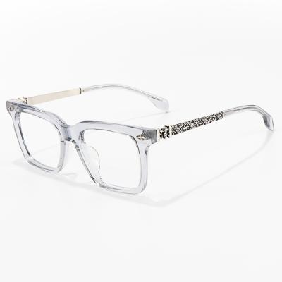 China 2025 Trending Optical Medical Eyewear Eyeglasses Frames Print Geometric Rectangle Lightweight Fast Delivery Unisex Y2k Glasses for sale