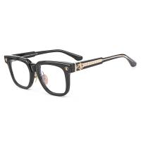 China Acetate Large Frame Black Tortoiseshell Transparent Optical Prescription Presbyopia Multifocal Modern Glasses Frames for Girls for sale