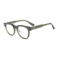 China clear Acetate Round Frame Black Gold Transparent Optical Prescription Presbyopia Multifocal Cool Myopia Glasses for Men Women for sale
