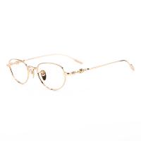 China Pure Titanium Full Frame Solid Punk Style Black Silver Gold Gun Color Lightweight Durable Unisex Prescription Presbyopia Glasses for sale