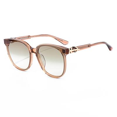 China China Manufacturer 2025 Private Label Luxury Men Women Modern Design Beach Big Tea Shade Frame Eyewear Custom logo Sunglasses for sale