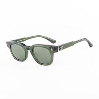 China China Manufacturers 2025 Modern Design Men Women Green Acetate Full Rim Eyewears Trendy Unisex Uv400 Tea Shade Beach Sunglasses for sale