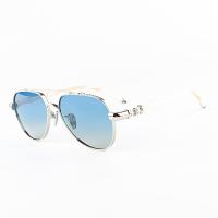 China Wholesale Shades China High End Retro Uv400 Black Edgy Style Pilot Women Men Beach Sunglasses Men logo Custom Manufacturer for sale