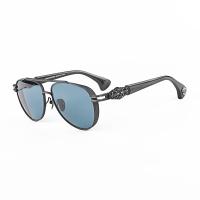 China Shenzhen Retro Uv400 Big Face pilot Double Beam Prescription Luxury High-quality Brand  Unisex Custom logo Sunglasses for Men for sale