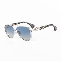 China Shenzhen Retro Uv400 Big Face pilot Double Beam Prescription Luxury High-quality Brand  Unisex Custom logo Sunglasses for Men for sale