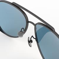 China Shenzhen Retro Uv400 Big Face pilot Double Beam Prescription Luxury High-quality Brand  Unisex Custom logo Sunglasses for Men for sale