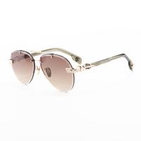 China Fashionable Retro pilot Titanium Acetate Unisex Luxury Brand Designer Optical Prescription Sunglasses High Quality Custom logo for sale