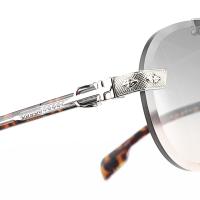 China Fashionable Retro pilot Titanium Acetate Unisex Luxury Brand Designer Optical Prescription Sunglasses High Quality Custom logo for sale