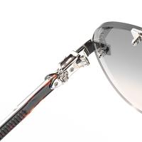 China Fashionable Retro pilot Titanium Acetate Unisex Luxury Brand Designer Optical Prescription Sunglasses High Quality Custom logo for sale
