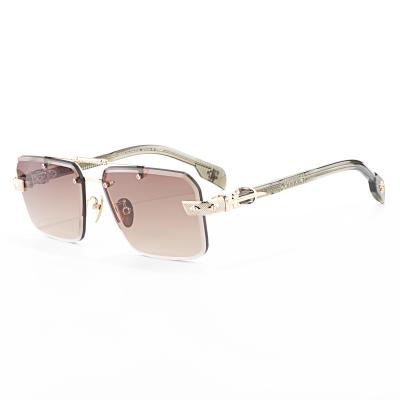 China Half Frame Glasses for Men Luxury Brand Designer Shades Male Designer Y2k High Quality Sunglasses for Women Summer 2025 Styles for sale