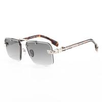 China Half Frame Glasses for Men Luxury Brand Designer Shades Male Designer Y2k High Quality Sunglasses for Women Summer 2025 Styles for sale
