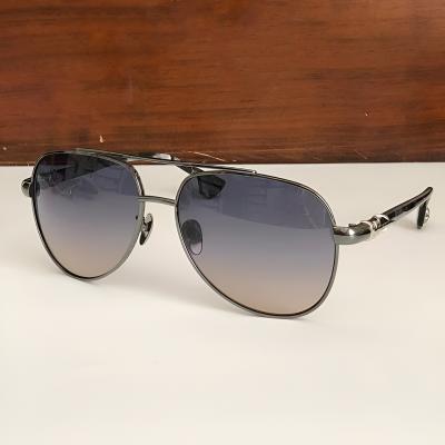 China Trendy New Model Gradient Red Blue Pilot Acetate Business Cool Men's Customized Logo Wholesale Online Special Retro Sunglasses for sale