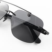 China Design Decoration Retail Men pilot Motorcycle Tea Shades Glasses Unisex Uv400 Titanium Rimless Sports Customize Sunglasses China for sale