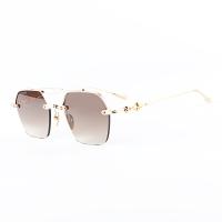 China Unique Design Hexagon Half Rim Party Sun Shades Glasses Customizable Oversize Men Women Gifts Decoration Sunglasses Factory Bulk for sale